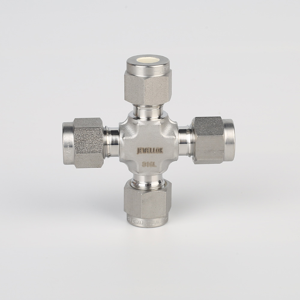 7102L Stainless Steel 316L SS Union Cross Ultra High Purity Long Arm ...