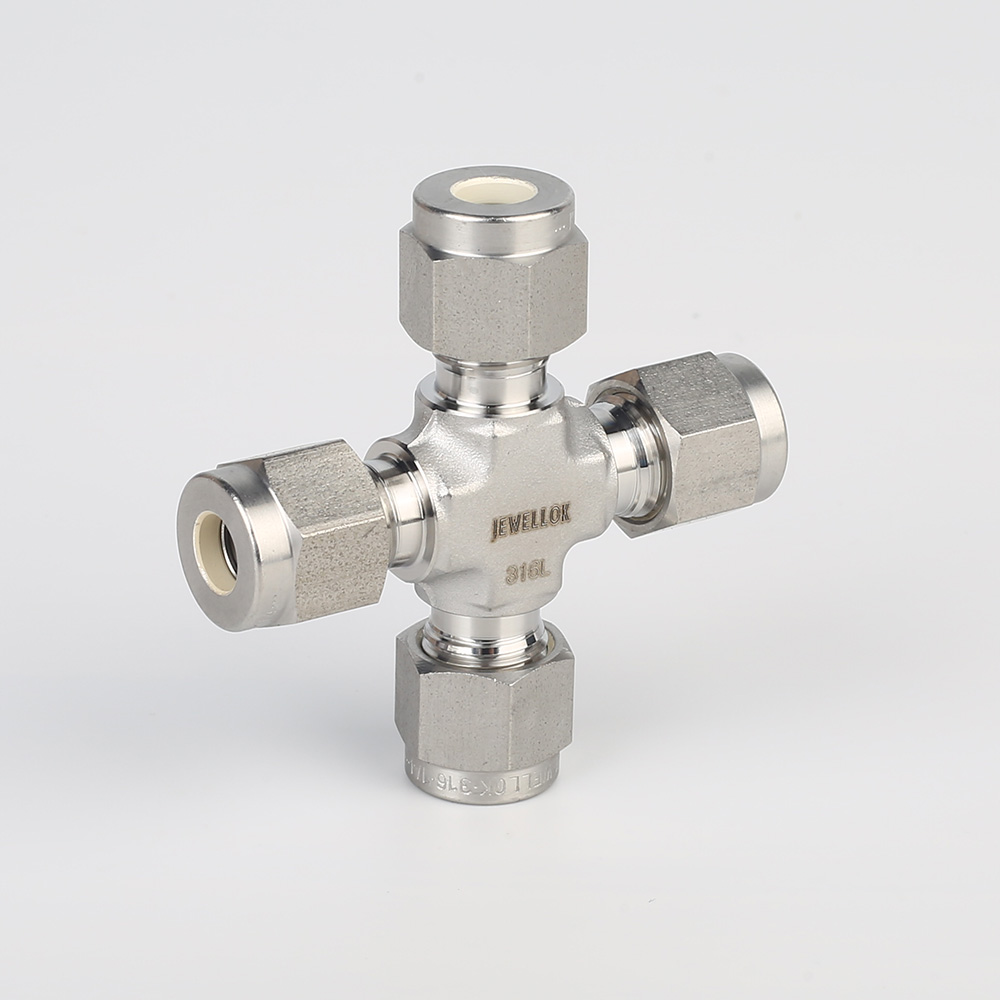 7102L Stainless Steel 316L SS Union Cross Ultra High Purity Long Arm ...