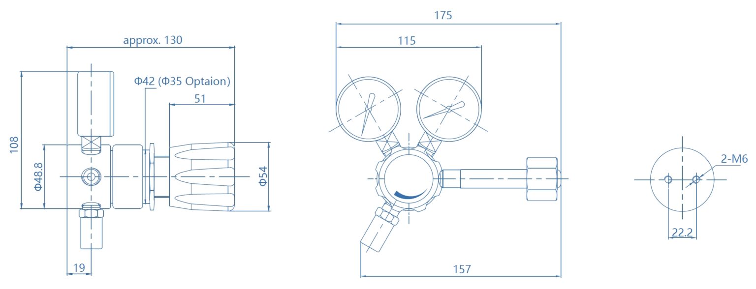 High Purity High Pressure Gas Cylinder Pressure Regulators Pressure ...
