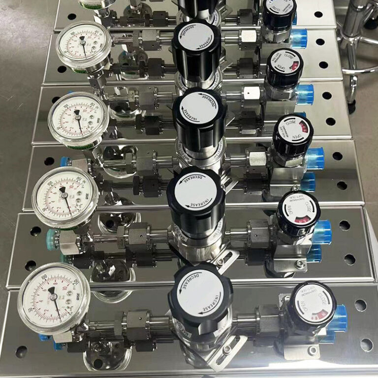 High Purity Gas Cylinder Semi Automatic Changeover Manifold Regulator ...